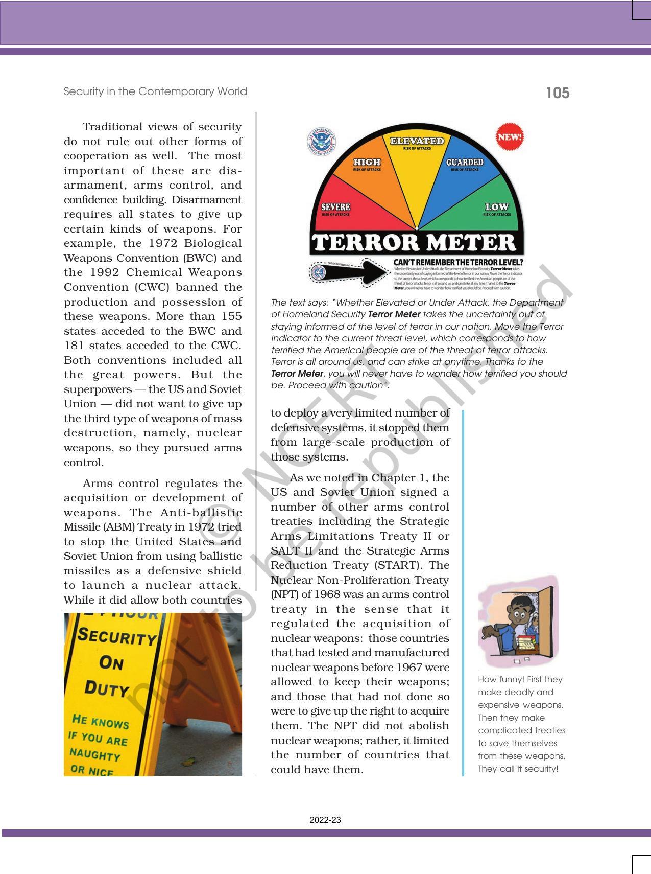 NCERT Book for Class 12 Political Science Chapter 7 Security