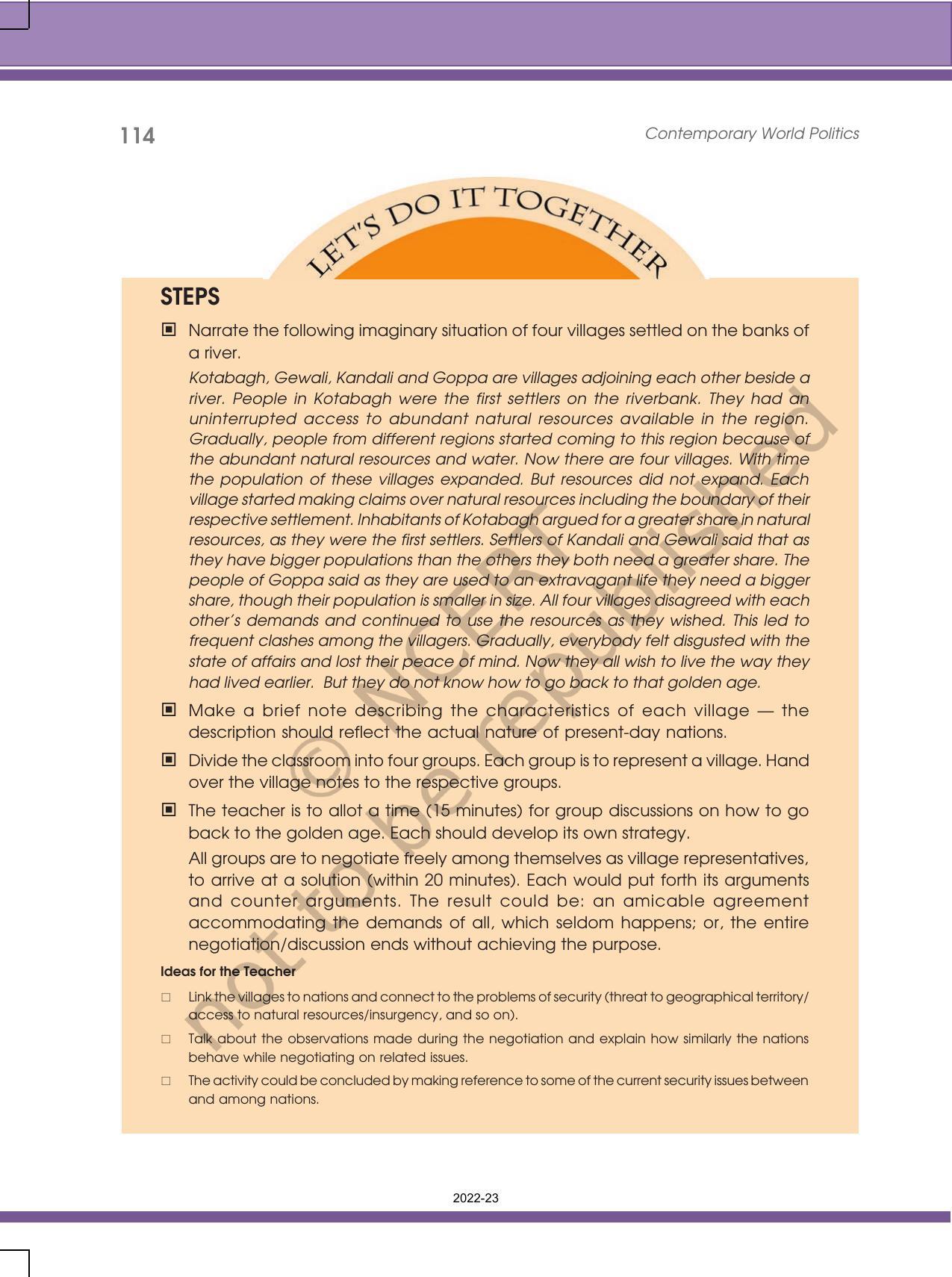 NCERT Book for Class 12 Political Science Chapter 7 Security