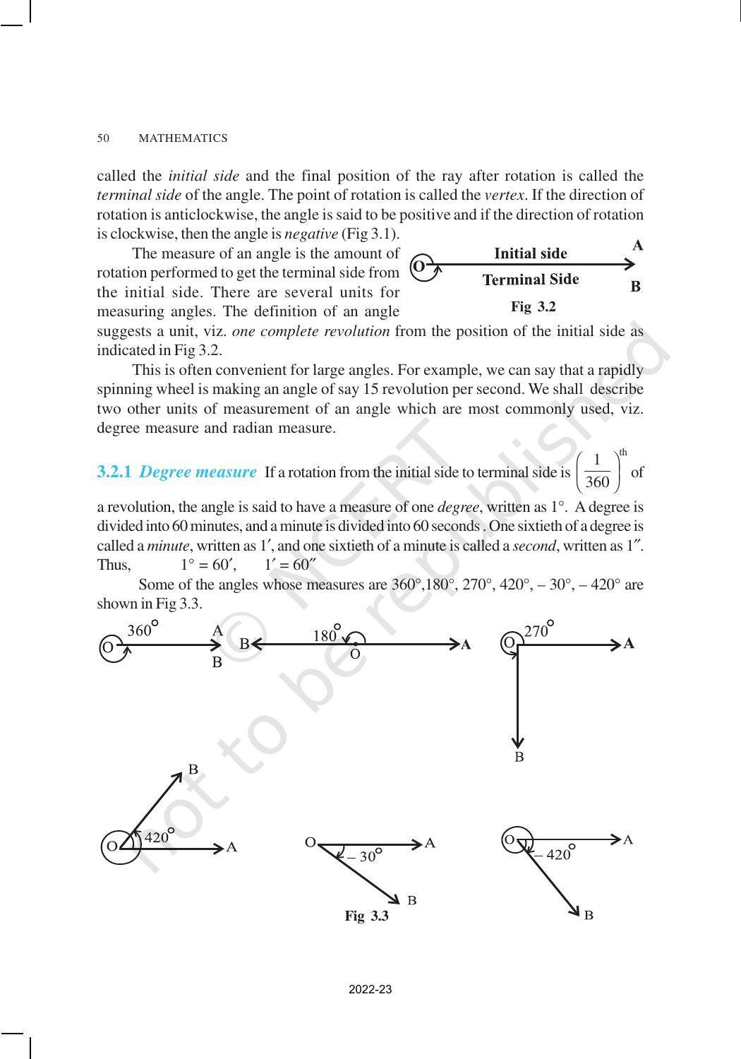 NCERT Book for Class 11 Maths Chapter 3 Trigonometric