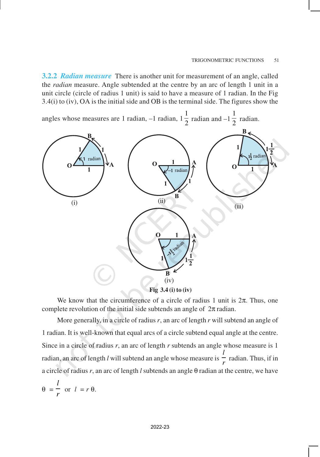 NCERT Book for Class 11 Maths Chapter 3 Trigonometric