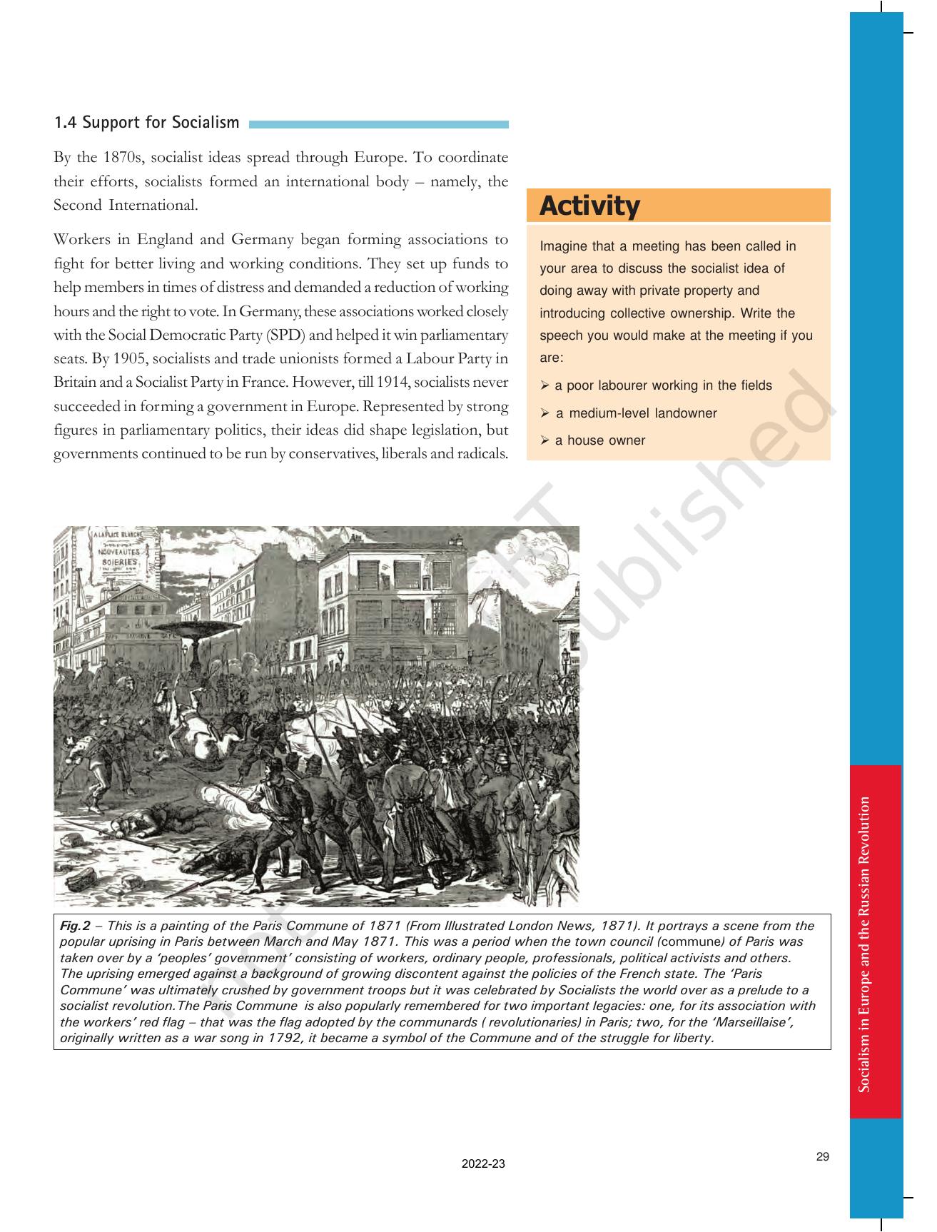 NCERT Book for Class 9 History Chapter 2 Socialism in Europe