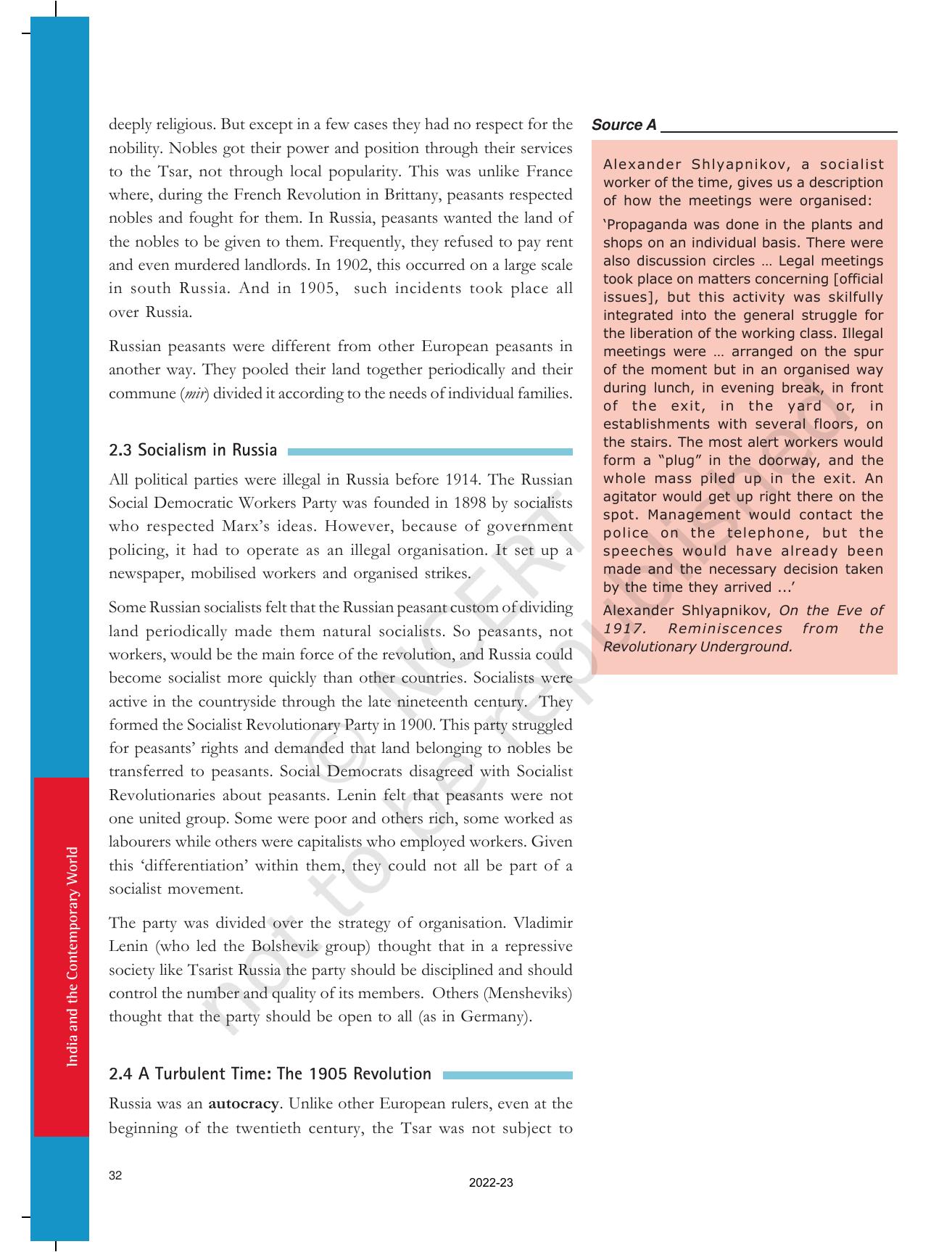NCERT Book for Class 9 History Chapter 2 Socialism in Europe
