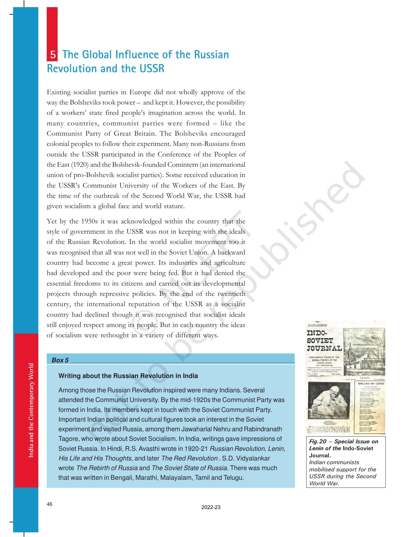 NCERT Book for Class 9 History Chapter 2 Socialism in Europe
