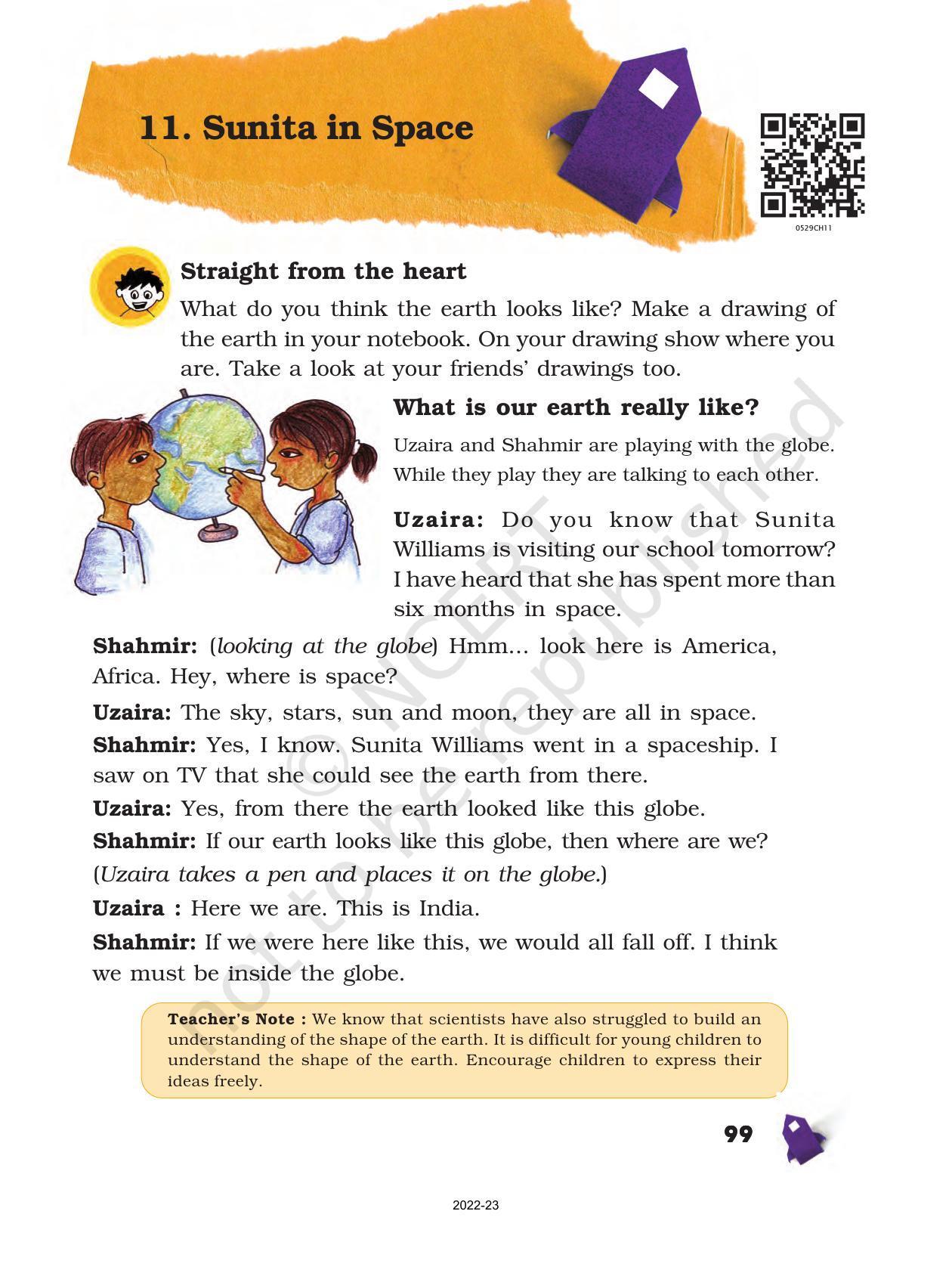 NCERT Book for Class 5 EVS Chapter 11 Sunita in Space - IndCareer Schools