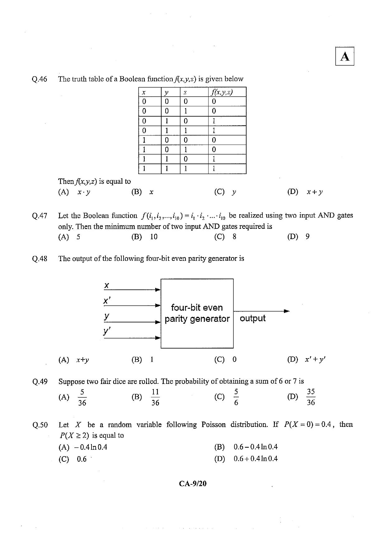 JAM 2013: CA Question Paper - IndCareer Docs