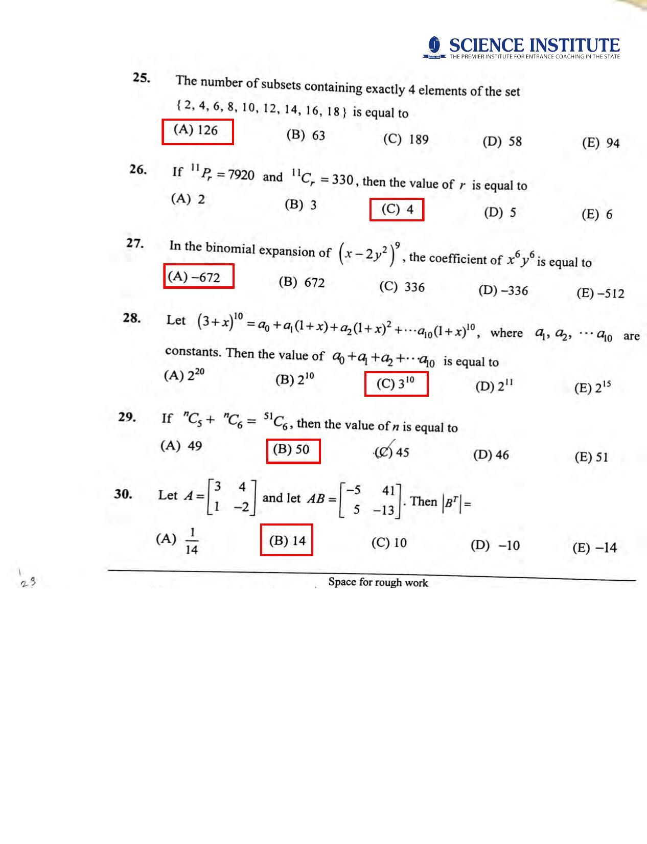 KEAM Paper II 2022 Question Paper - IndCareer Docs