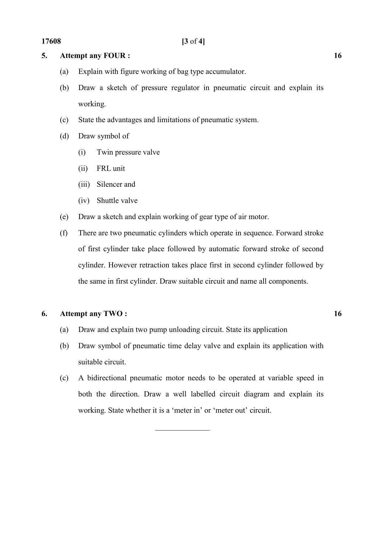 MSBTE Question Paper - 2018 - Industrial Fluid Power - IndCareer Docs