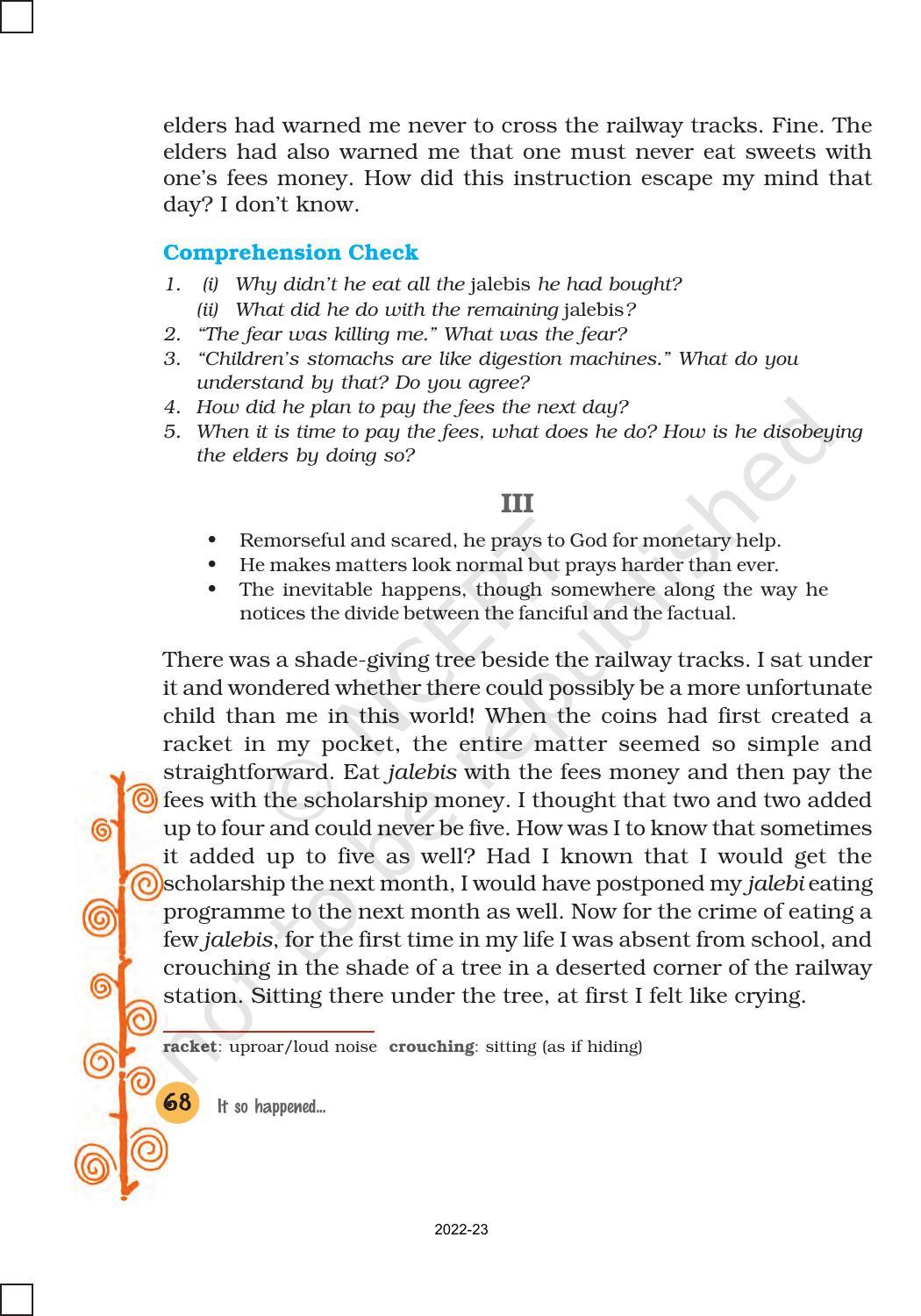 NCERT Book for Class 8 English Chapter 8 Jalebis