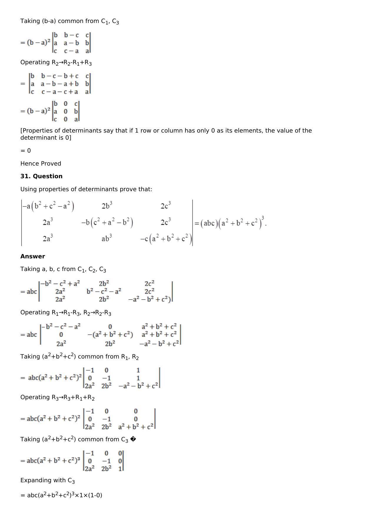 RS Aggarwal Solutions for 12th Class Maths Chapter 6-Determinants ...