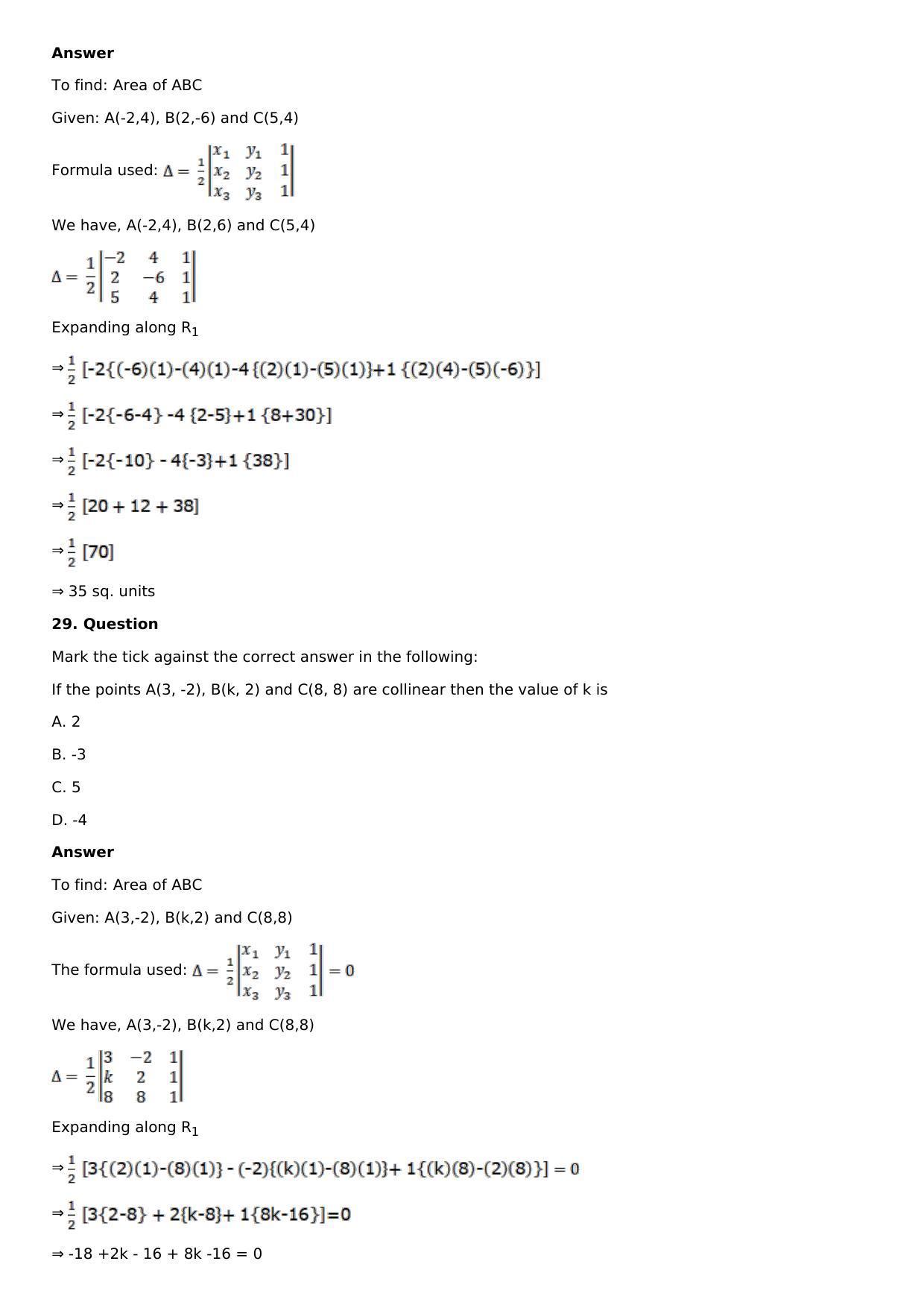 RS Aggarwal Solutions for 12th Class Maths Chapter 6-Determinants ...
