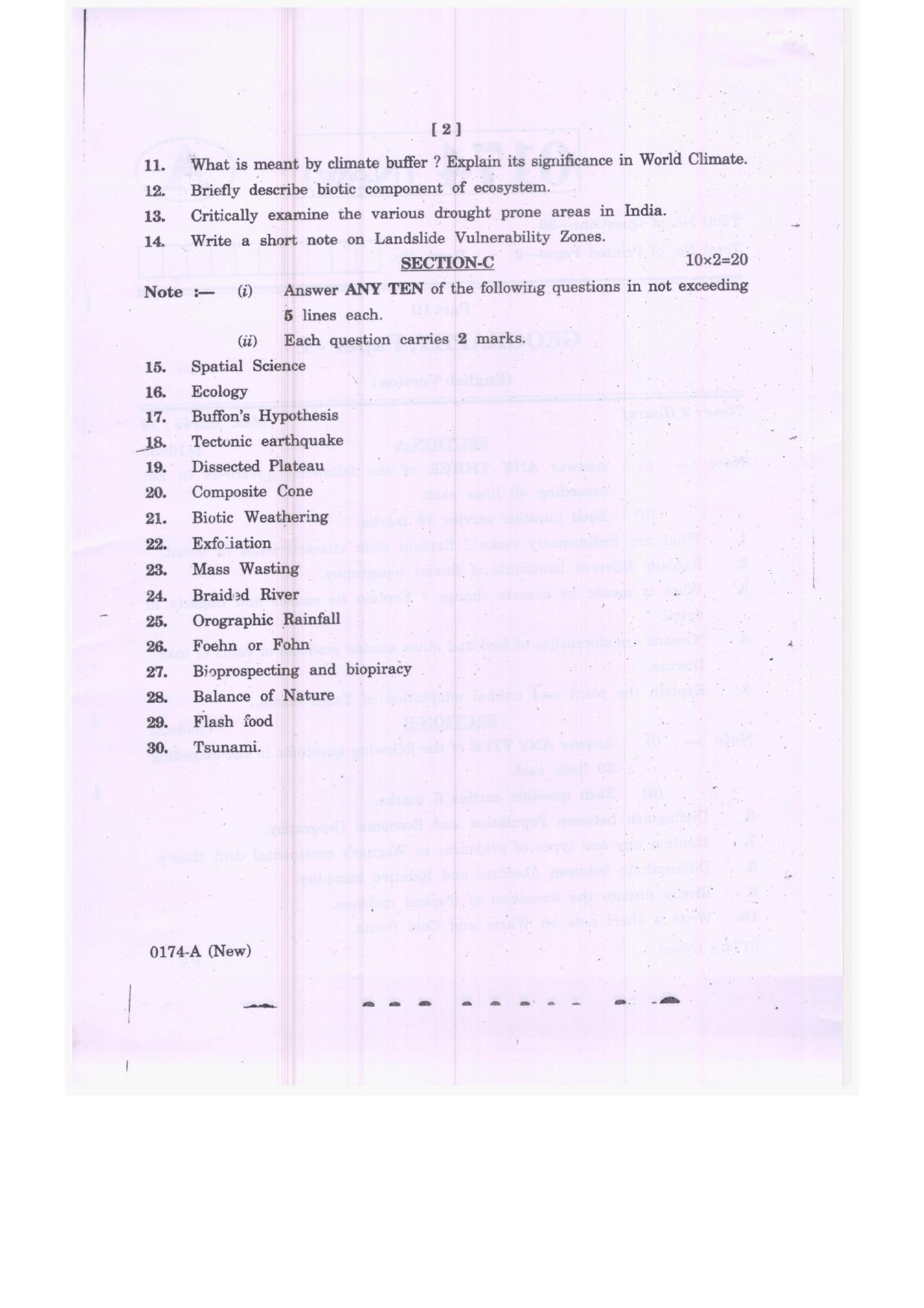 TS Inter 1st Year Geography Model Paper - IndCareer Schools