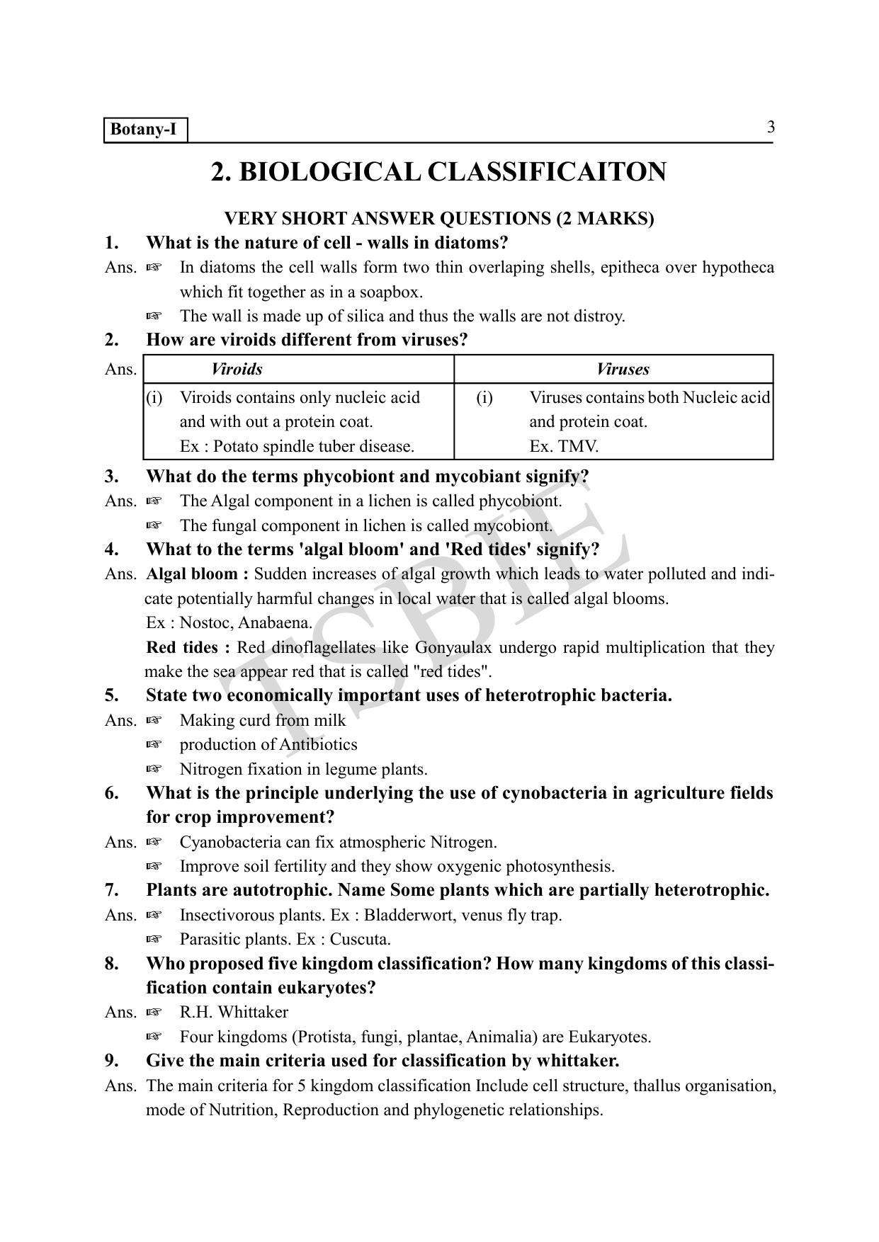 TS SCERT Inter 1st Year Botany Path 1 (English Medium) Text Book ...
