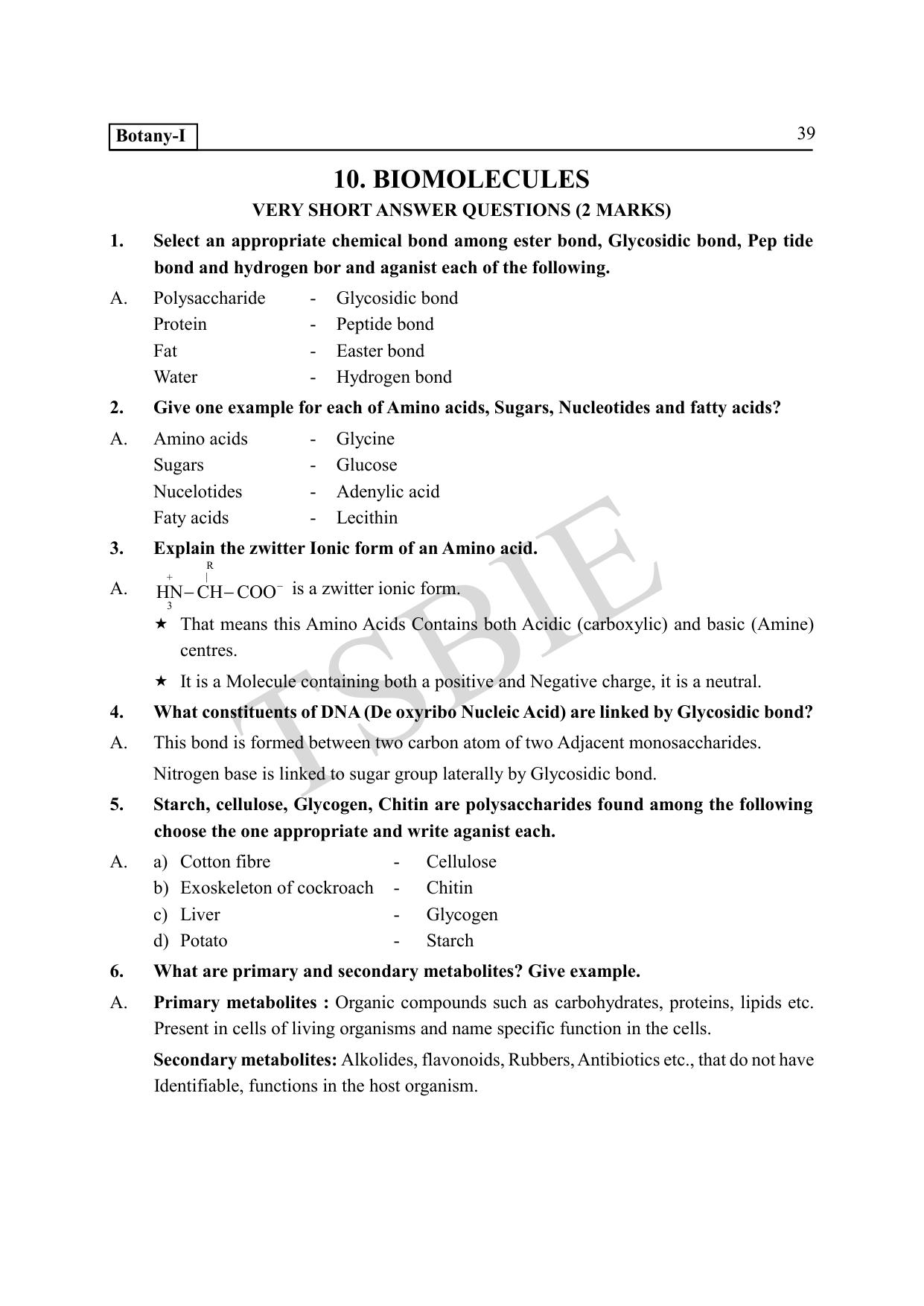 TS SCERT Inter 1st Year Botany Path 1 (English Medium) Text Book ...