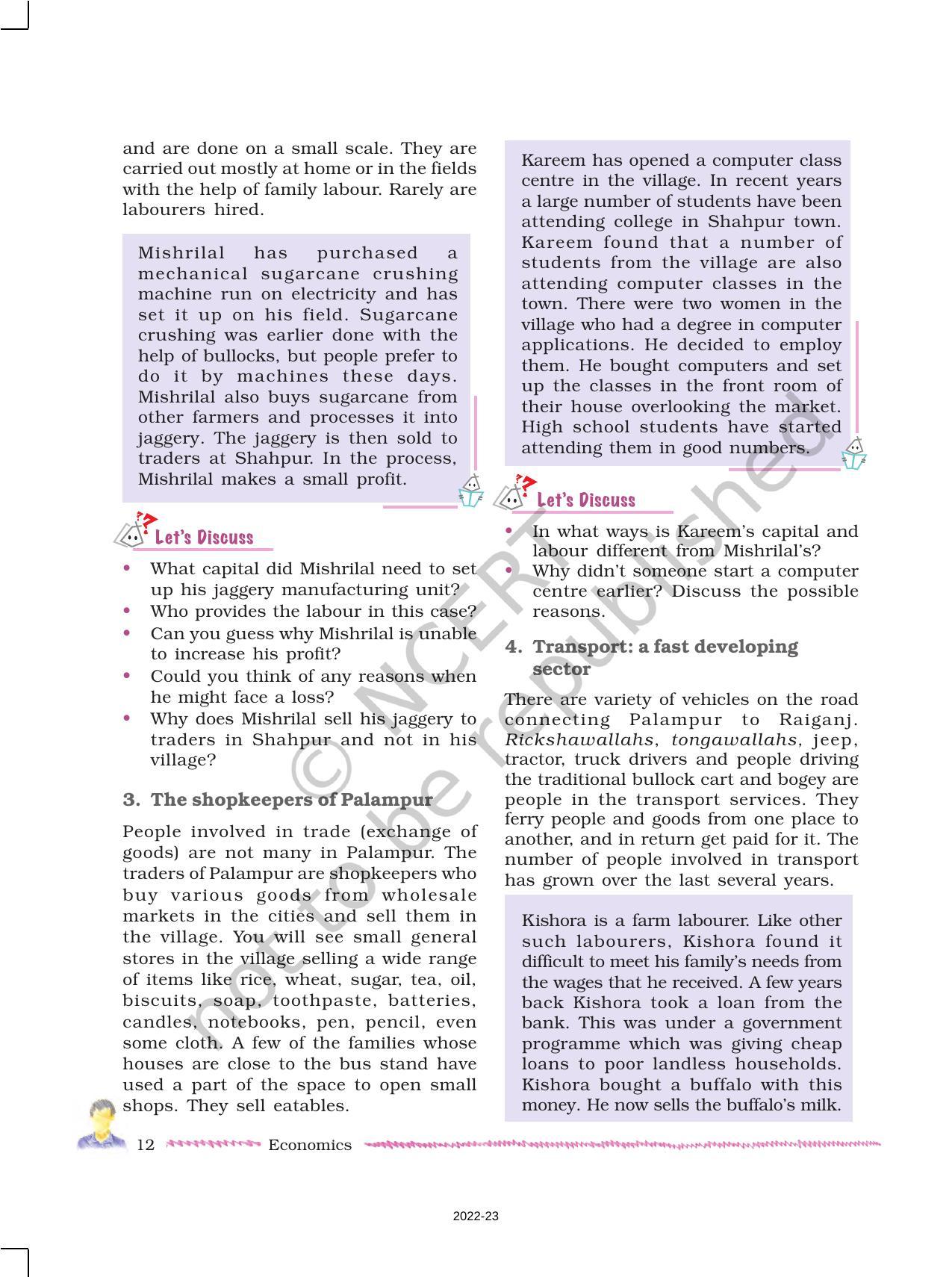 NCERT Book for Class 9 Economics Chapter 1 The Story of Village