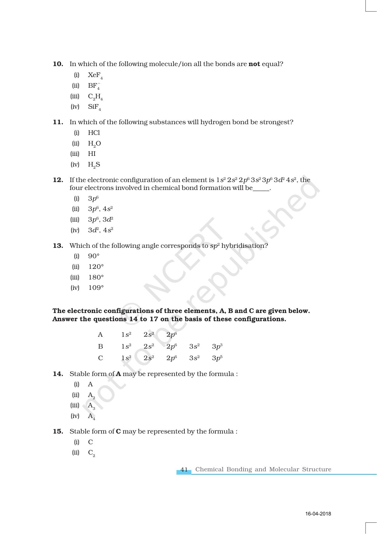 NCERT Exemplar Book for Class 11 Chemistry Chapter 1 Some Basic ...
