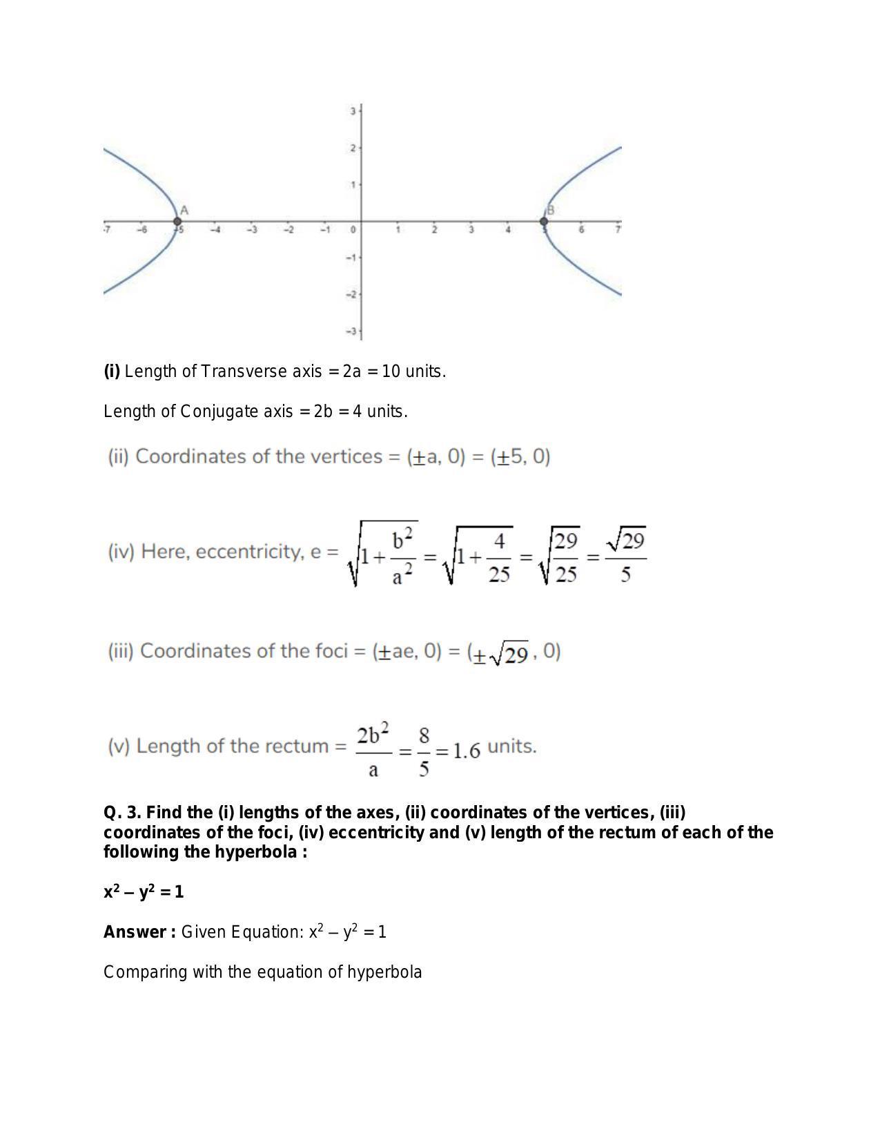 RS Aggarwal Solutions for 11th Class Maths Chapter 24-Hyperbola ...