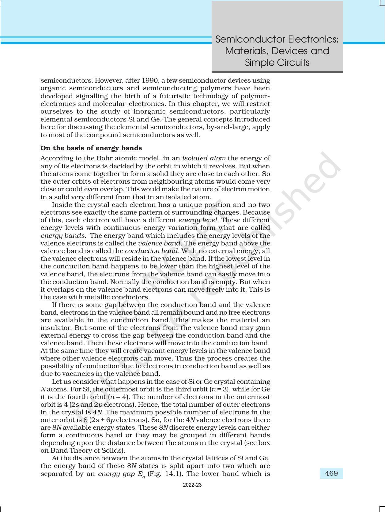 NCERT Book for Class 12 Physics Chapter 14 Semiconductor Electronics Materials Devices And ...