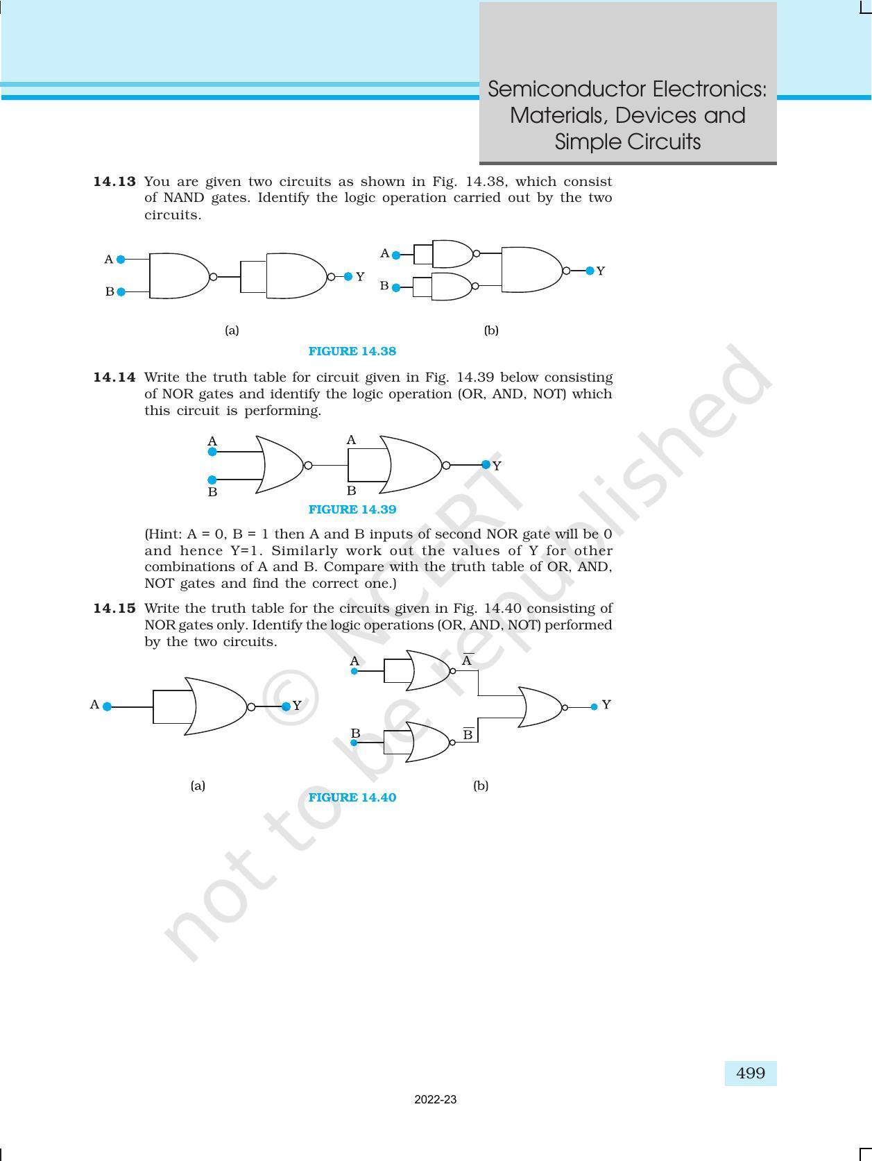 NCERT Book for Class 12 Physics Chapter 14 Semiconductor Electronics Materials Devices And ...