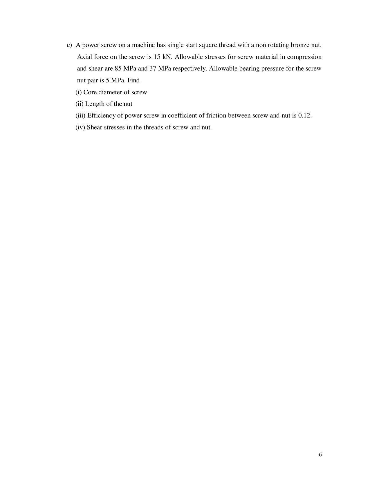 MSBTE Summer Question Paper 2019 - Elements of Machine Design - IndCareer Docs