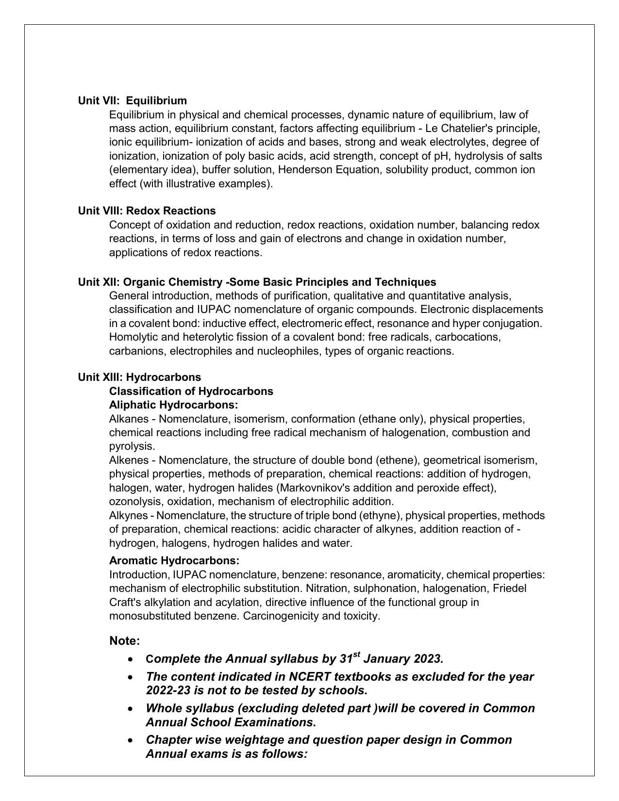 Edudel Class 11 Chemistry Syllabus - IndCareer Docs