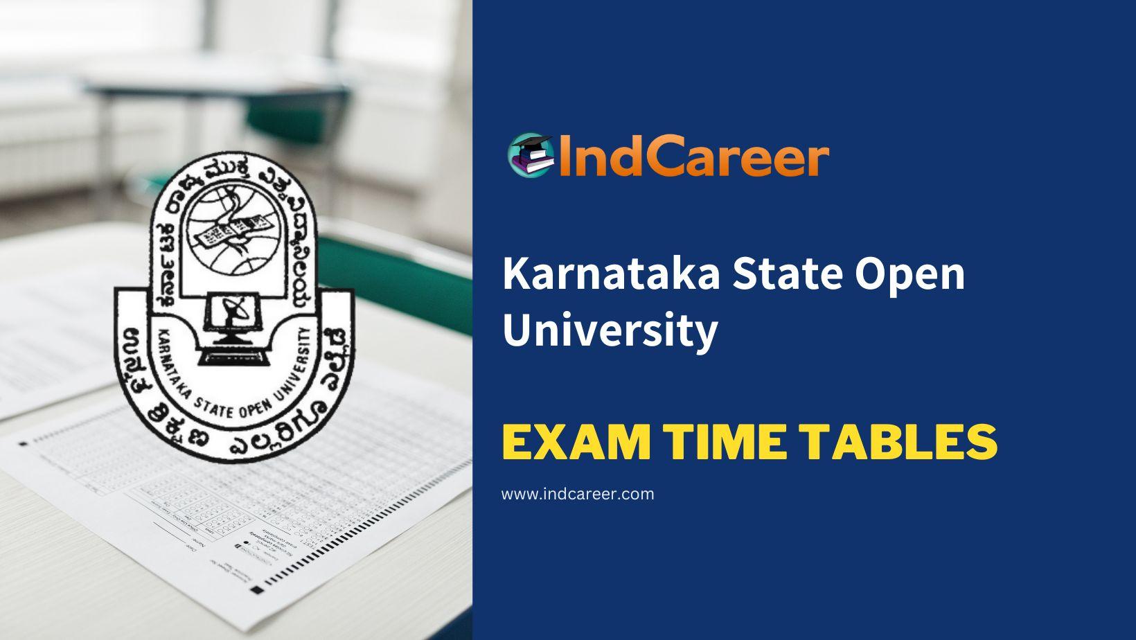 Karnataka State Open University KSOU Exam Time Tables IndCareer karnataka-state-open-university-ksou-exam-time-tables-indcareer
