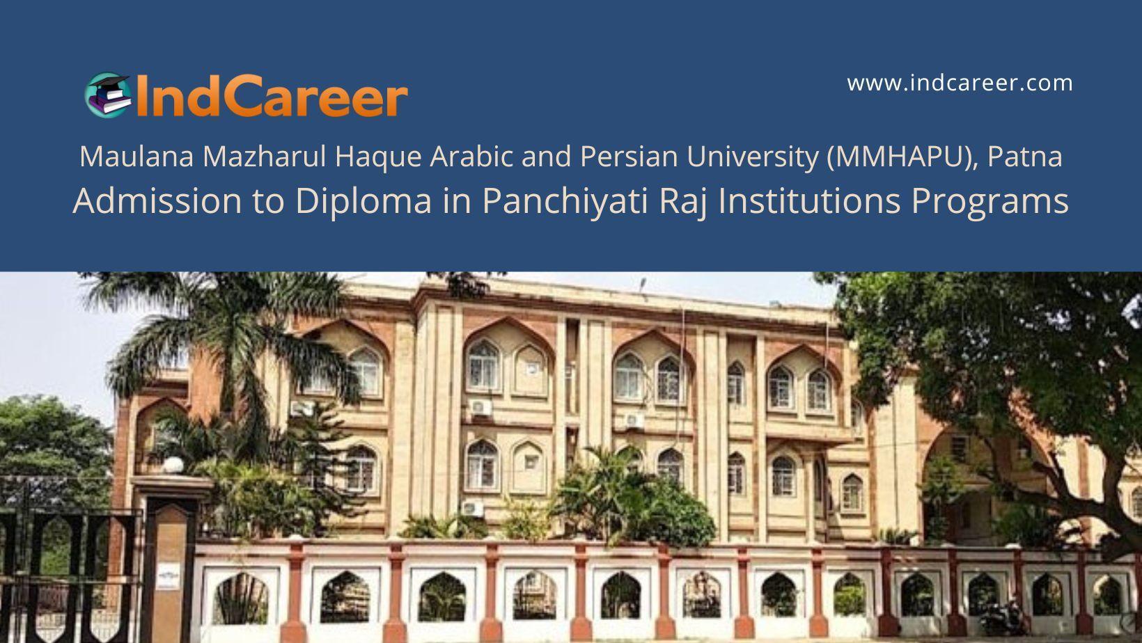 MMHAPU Diploma in Panchayati Raj Institutions Admission - IndCareer