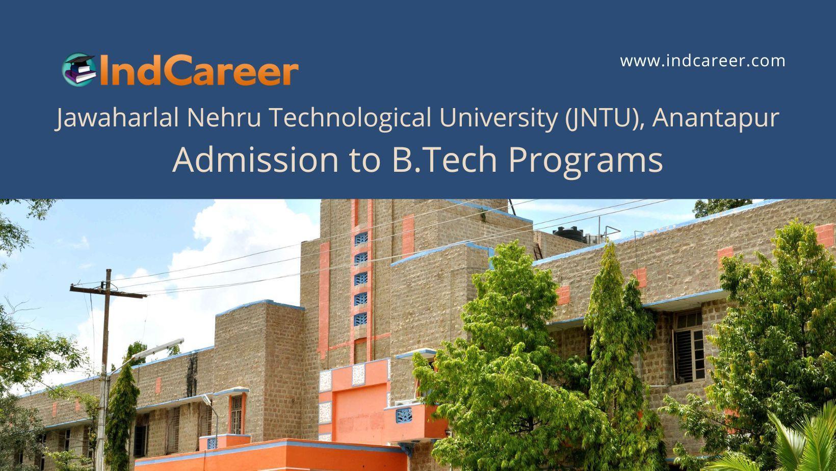JNTU Anantapur B.Tech Admission - IndCareer