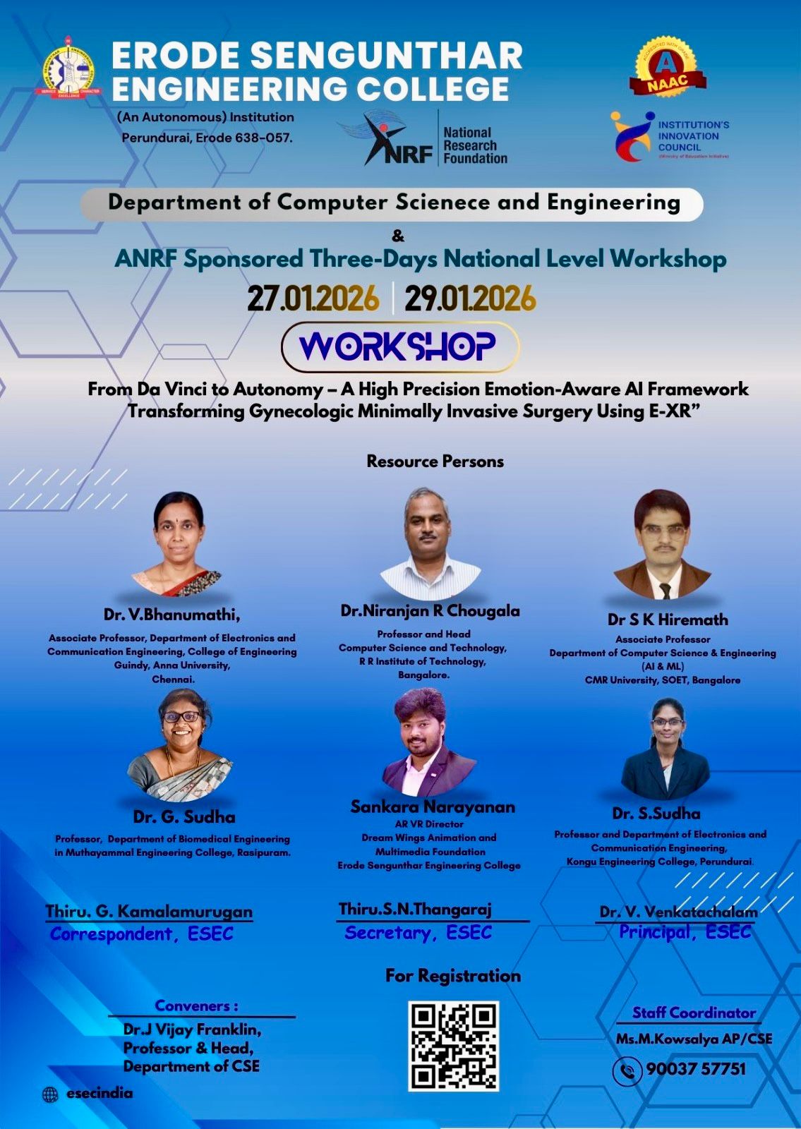 CSE Training cum Workshop in Erode - Erode Sengunthar Engineering College — IndCareer