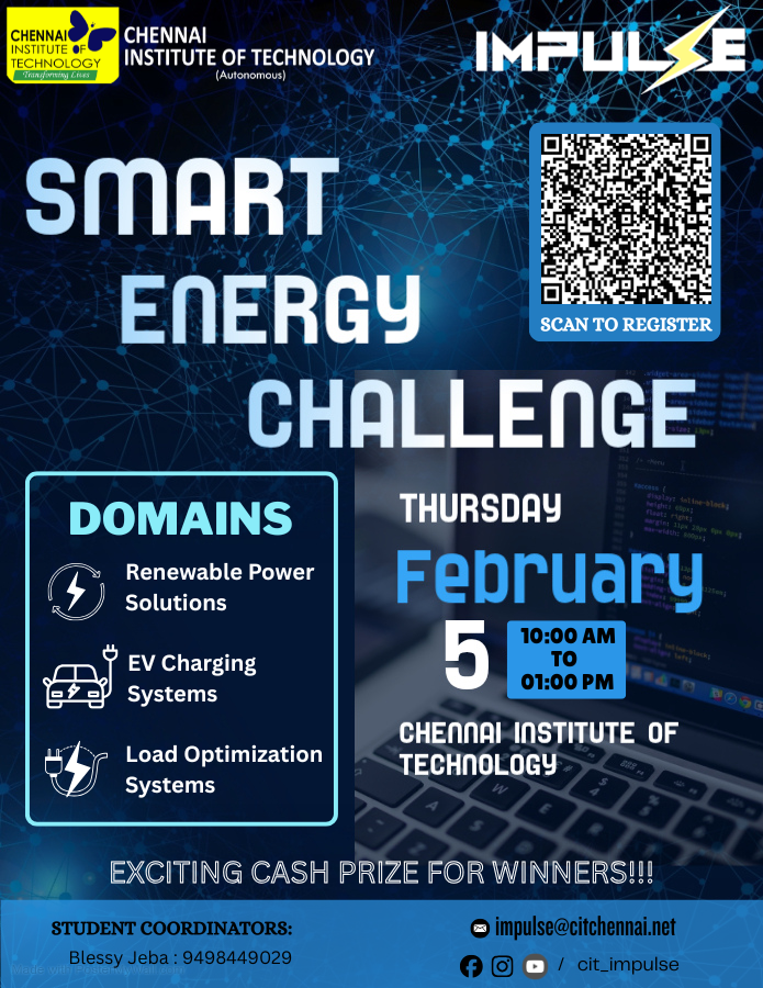 Multiple (CSE, ECE, EEE, Mechanical, Energy, etc.) Hackathon in Chennai ...