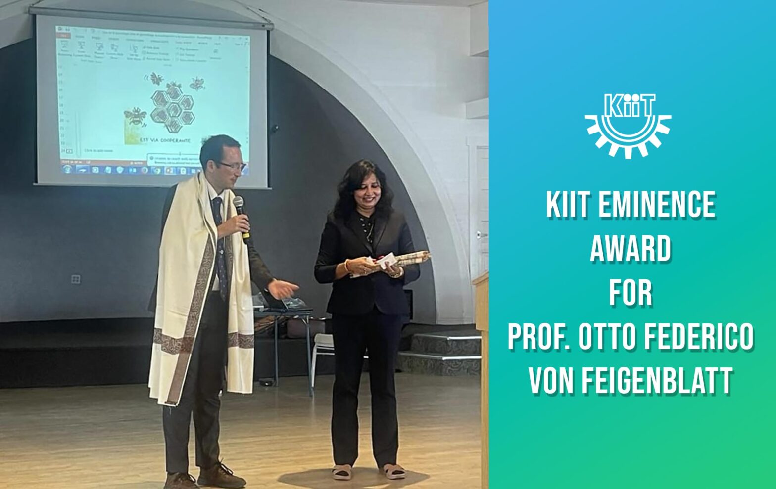 KIIT Eminence Award for Prof. Otto Federico von Feigenblatt - IndCareer ...