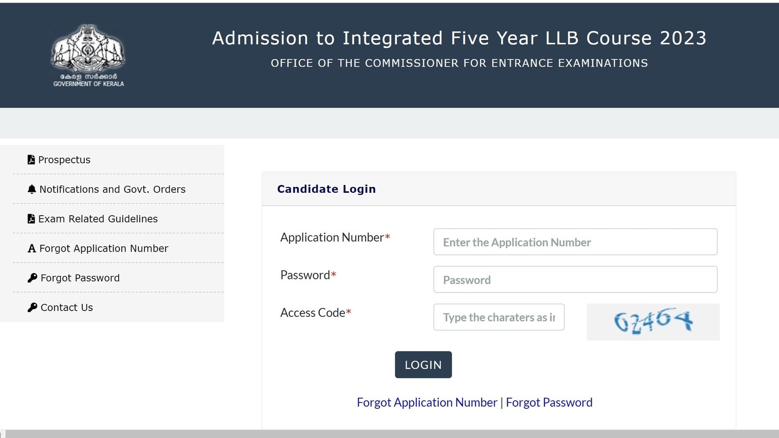 Link to Kerala LLB 5-Year Entrance Exam Admit Card Released on cee ...