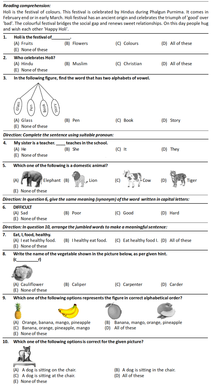Silverzone iOEL Syllabus and Sample Question Paper for Class 1 ...