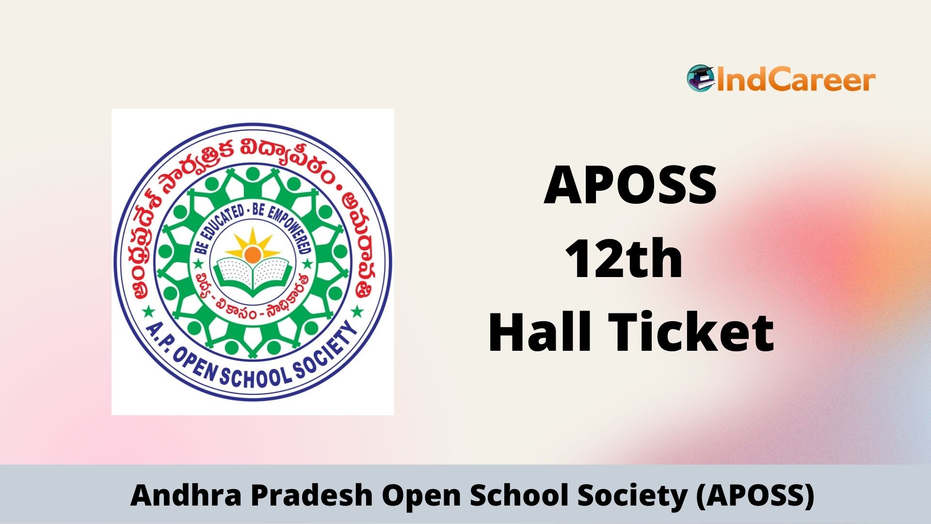APOSS Intermediate Hall Ticket - IndCareer Schools