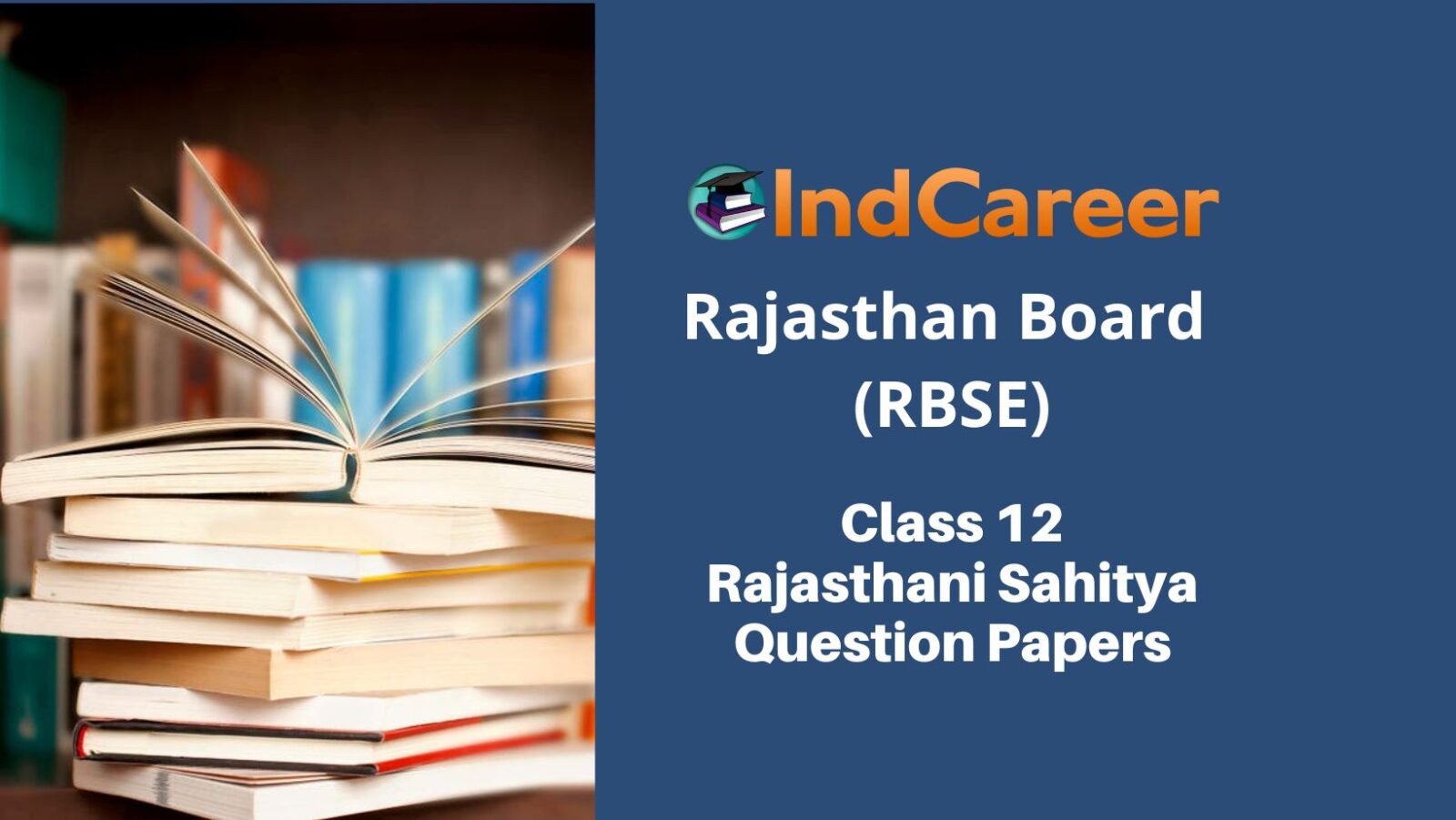 RBSE Class 12 Rajasthani Sahitya Question Papers - IndCareer Schools