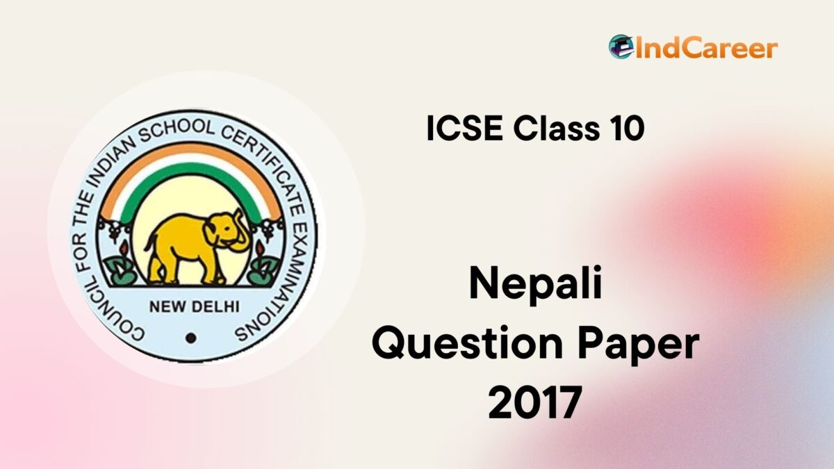 ICSE 10th Nepali Question Paper - IndCareer Schools