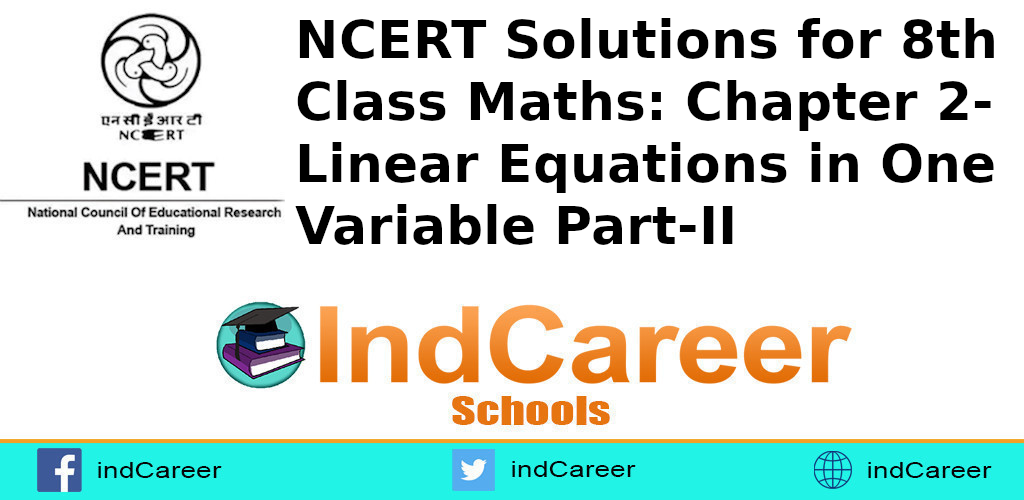 NCERT Solutions for 8th Class Maths: Chapter 2-Linear Equations in One Variable Part-II ...