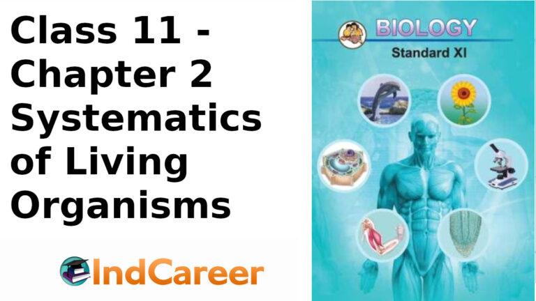 Maharashtra Board for Class 11, Biology Chapter 2 - IndCareer Schools