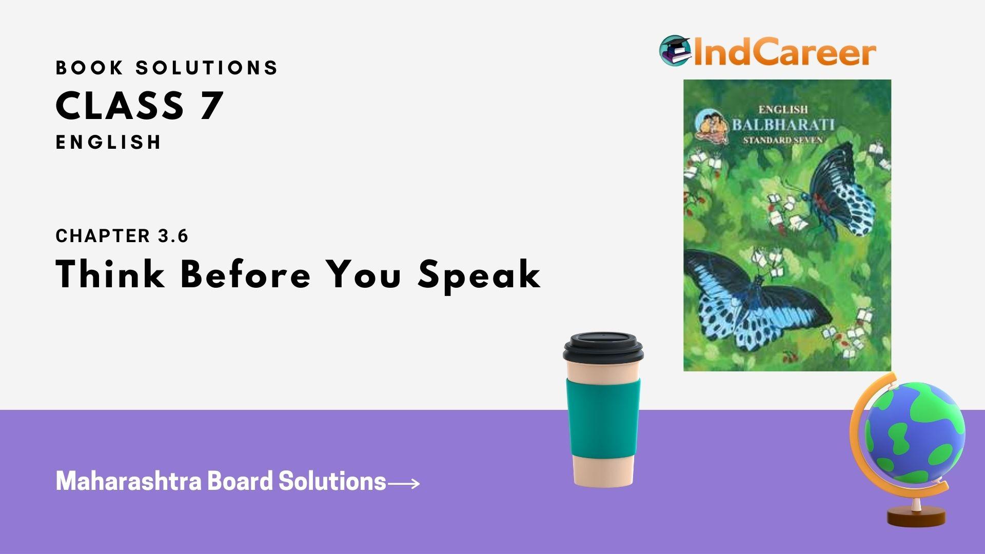 Maharashtra Board for Class 7, English Chapter 3.6 - IndCareer Schools