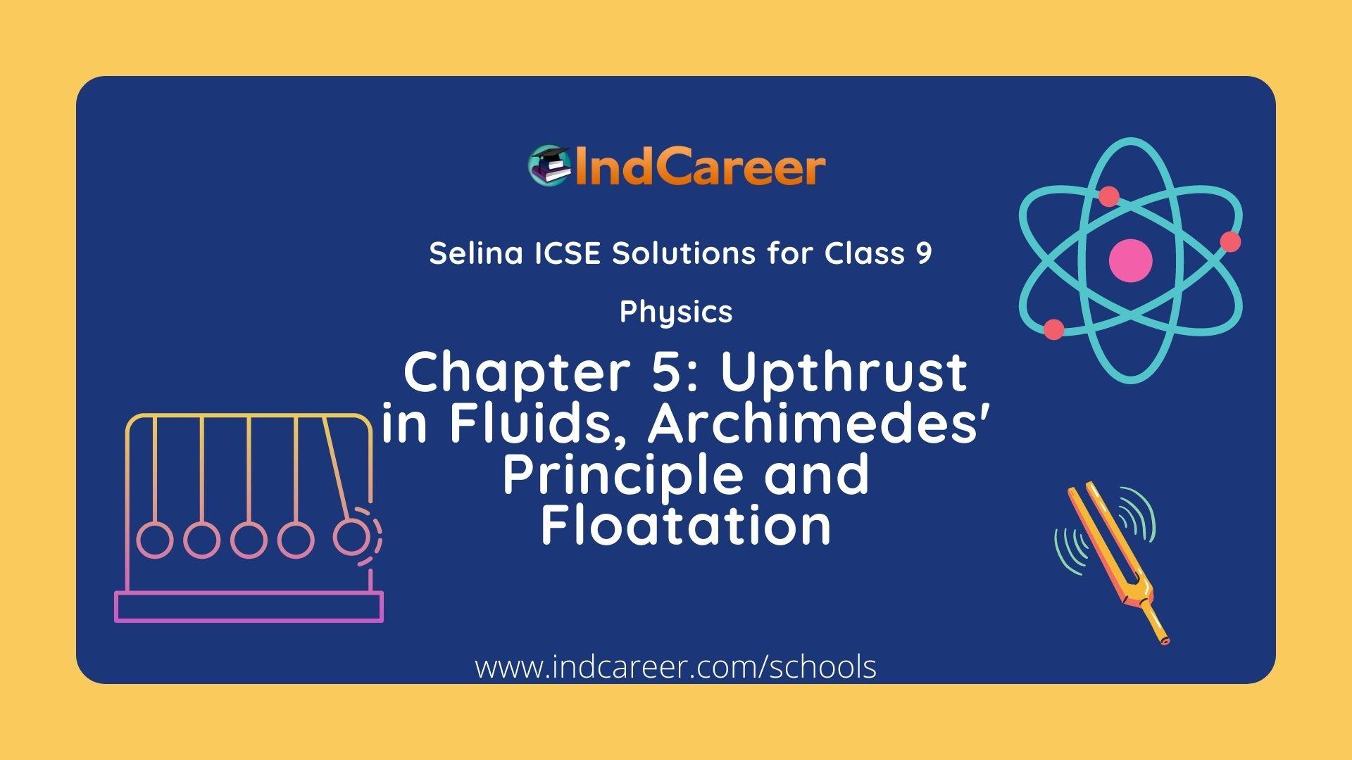 Selina Solutions for Class 9, Physics Chapter 5 - IndCareer Schools