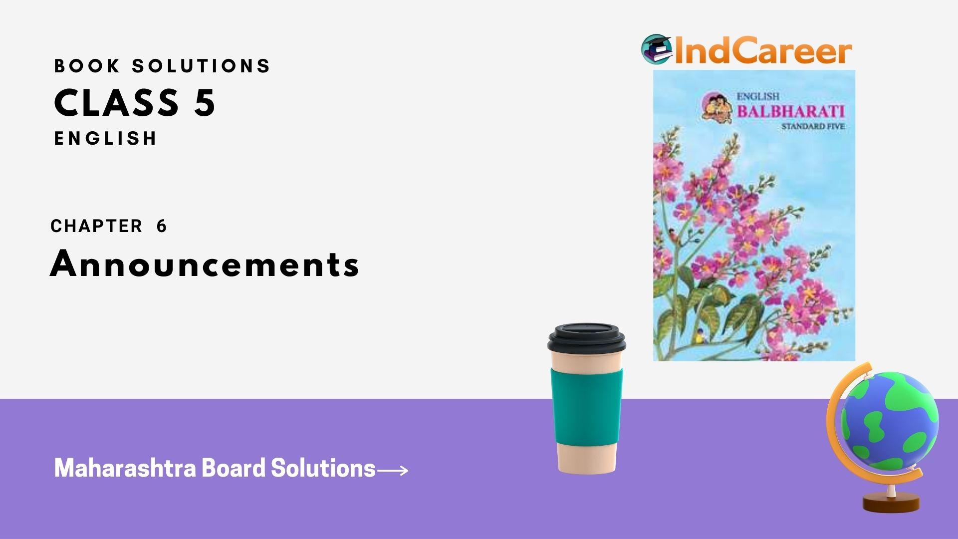 Maharashtra Board For Class 5 English Chapter 6 IndCareer Schools