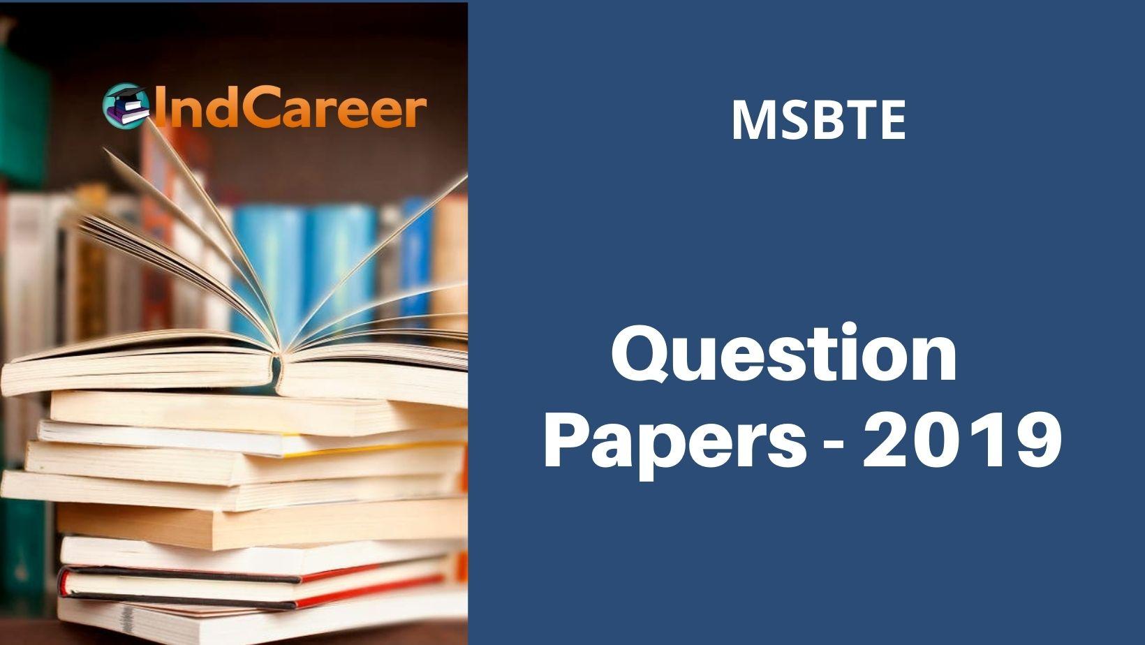 MSBTE Question Paper - 2019 - IndCareer Schools