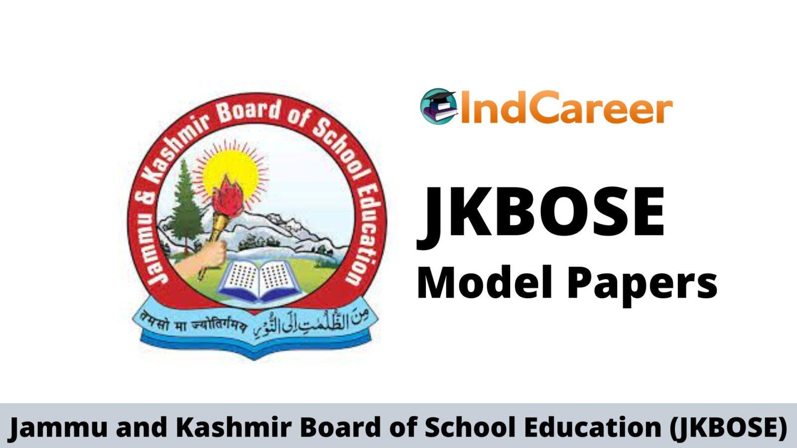 JKBOSE Sample Papers - IndCareer Schools