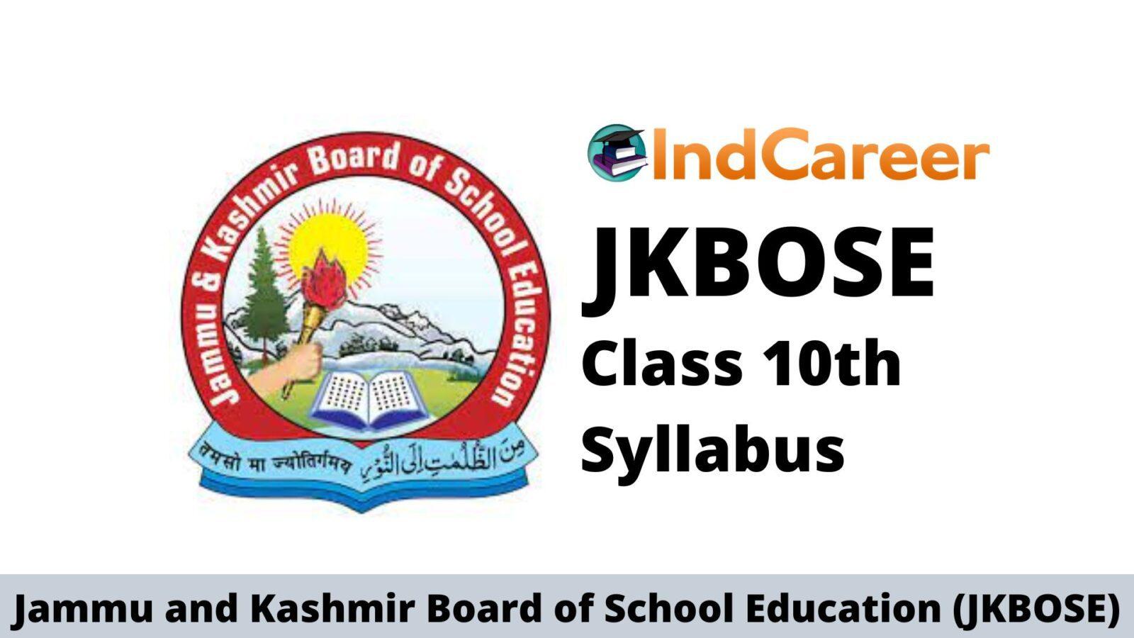 JKBOSE 10th Syllabus IndCareer Schools JKBOSE 10th Syllabus IndCareer Schools