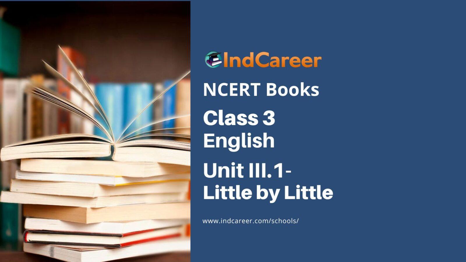 NCERT Book for Class 3 English: Unit III.1-Little by Little - IndCareer ...