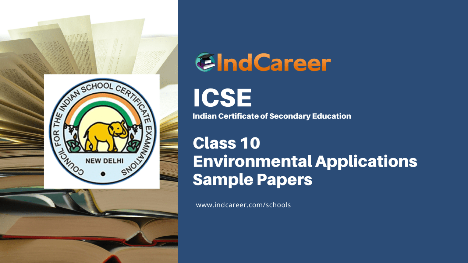 ICSE Class 10 Environmental Applications (QP & MS) Specimen Paper 2025 - IndCareer Schools