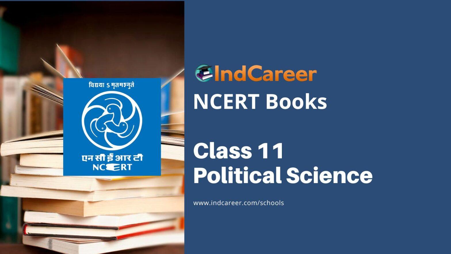 NCERT Books for Class 11 Political Science - IndCareer Schools