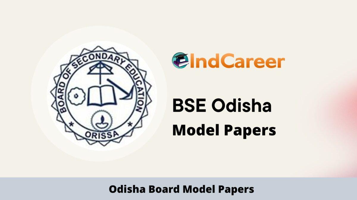 Odisha Board Model Papers - IndCareer Schools