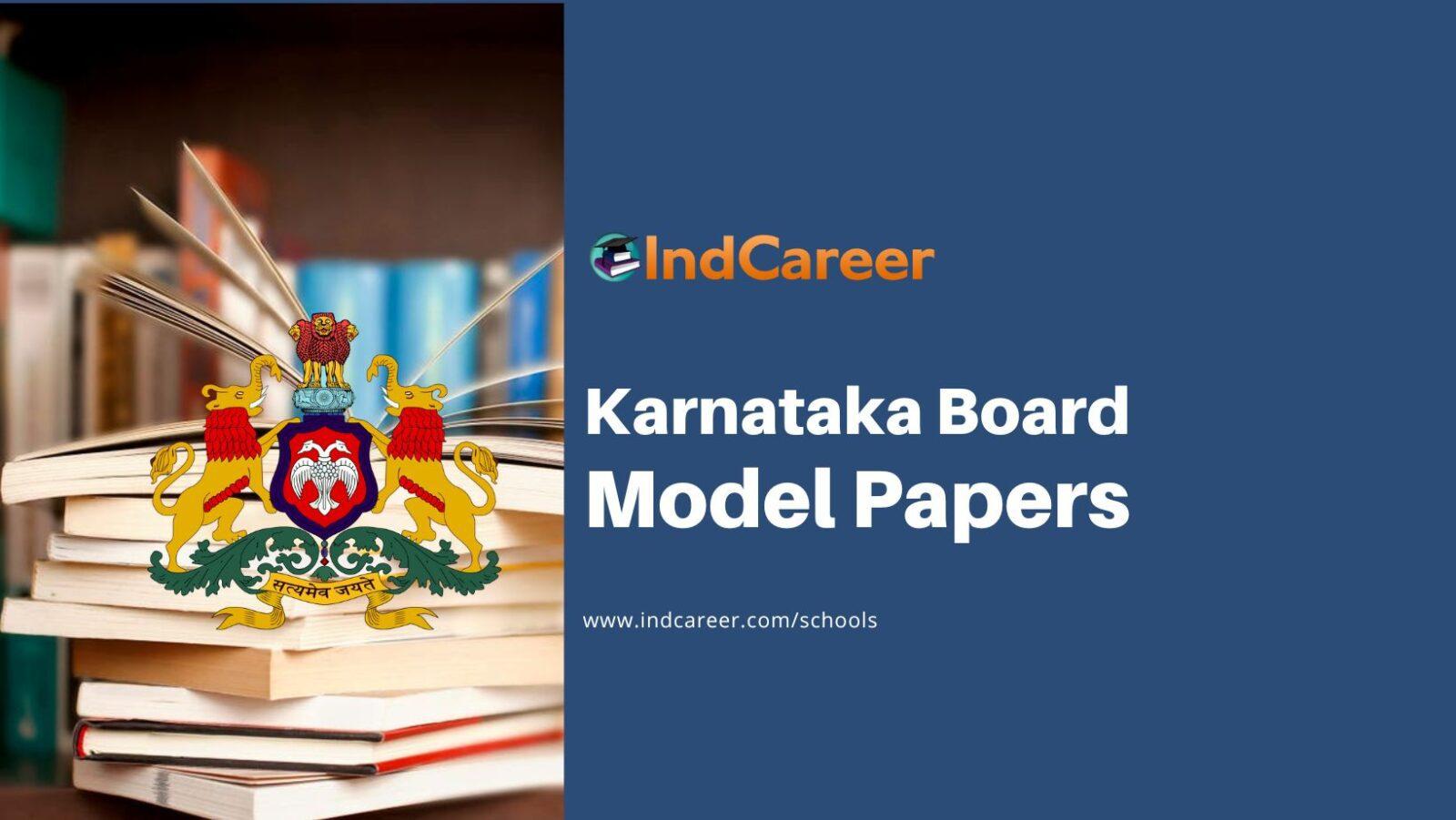 Karnataka Board Model Papers - IndCareer Schools