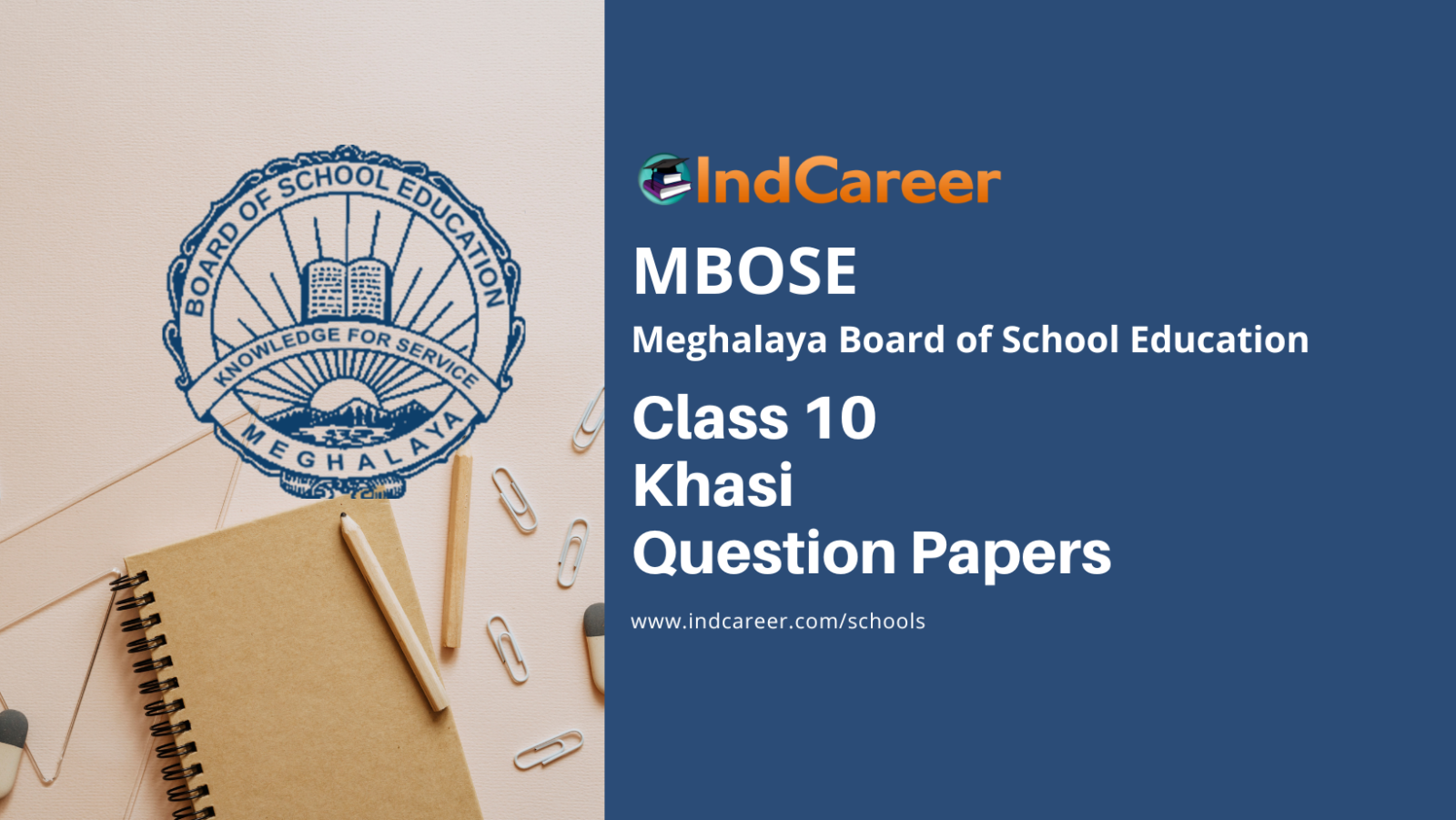 MBOSE Class 10 Khasi Question Papers - IndCareer Schools