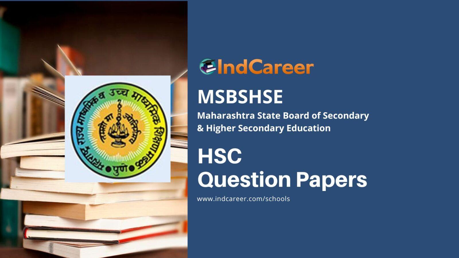 Maharashtra HSC Question Papers - IndCareer Schools